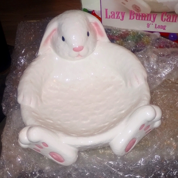 Holiday | 9 Long Easter Bunny Candy Dish Nwt | Poshmark